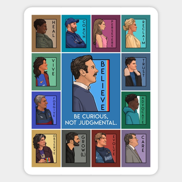 Be Curious Not Judgmental Karen Hallion Sticker Teepublic